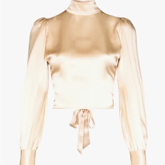 Reformation | Tops | Reformation Silk Mock Neck Blouse Size S | Poshmark